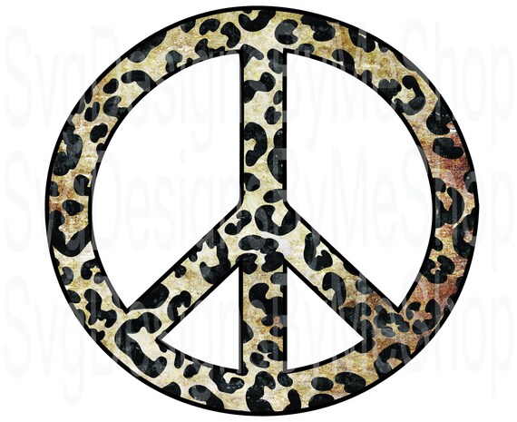 Leopard Peace Sign Leopard Peace Sign Digital Download - Etsy