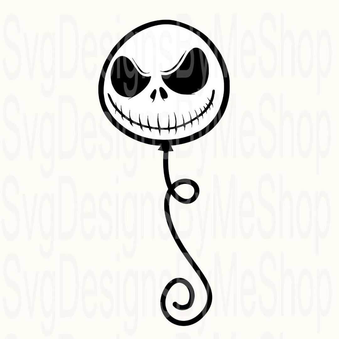 Jack Balloon Png, Jack and Sally Svg, Balloon Svg, Jack Svg, Vinyl Cut ...