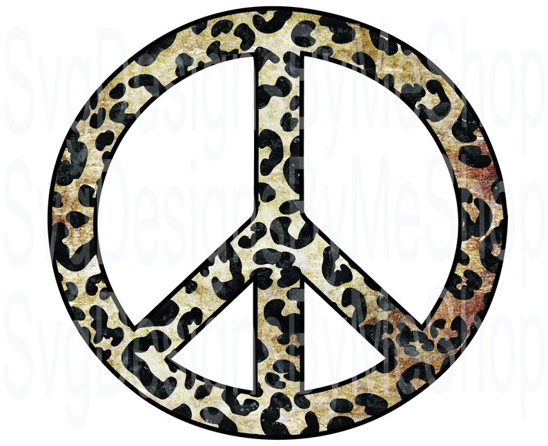 Leopard Peace Sign Leopard Peace Sign Digital Download - Etsy