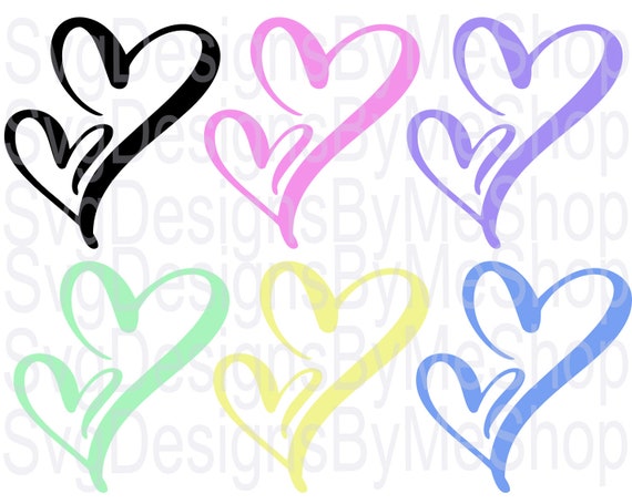 Double Heart Svg Love Svg Valentines Svg Digital Download | Etsy
