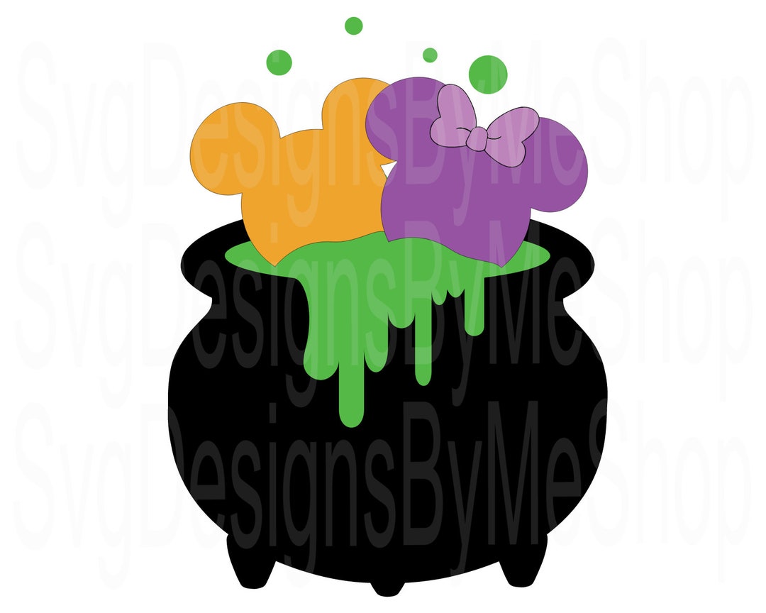 Mouse Head in Witch Pot Svg, Witch Svg, Cauldron Svg, Mouse SVG ...