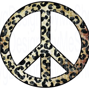 Leopard Peace Sign, Leopard, Peace Sign, Digital Download, Digital File ...