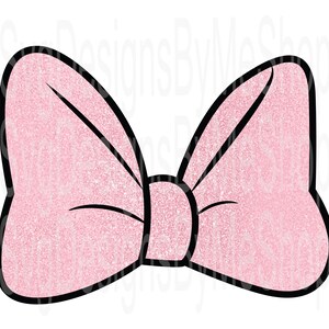 Pink Glitter Mouse Bow, Gold Mouse Bow, Mouse Bow Cut File, Minnie Bow ...