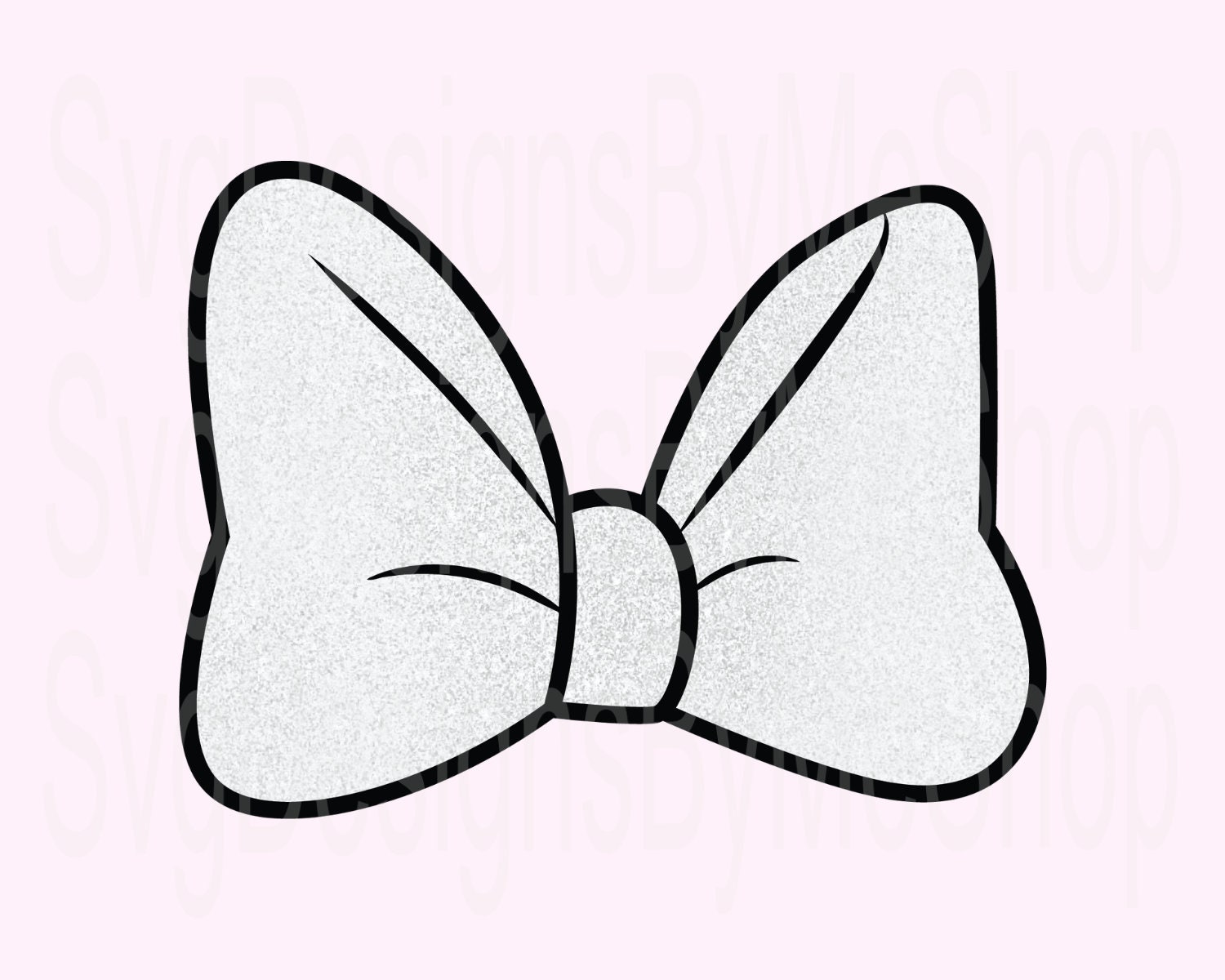 Silver Mouse Bow, Minnie Mouse Bow, Mouse Bow Cut File, Minnie Bow File ...