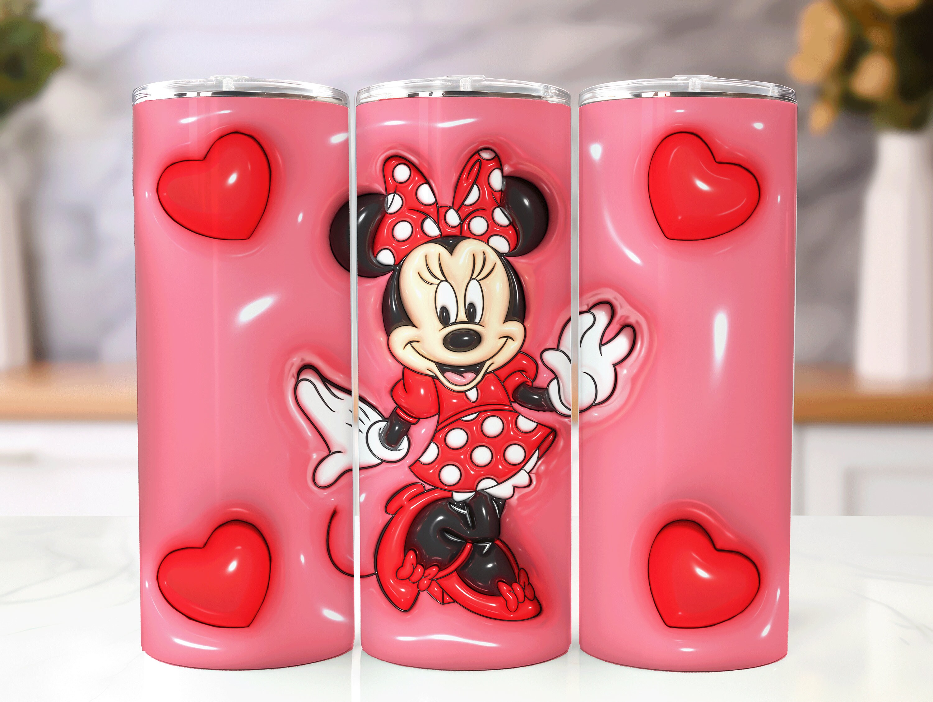 3d Inflated Minnie Tumbler Wrap, Minnie Tumbler Wrap, Minnie ...