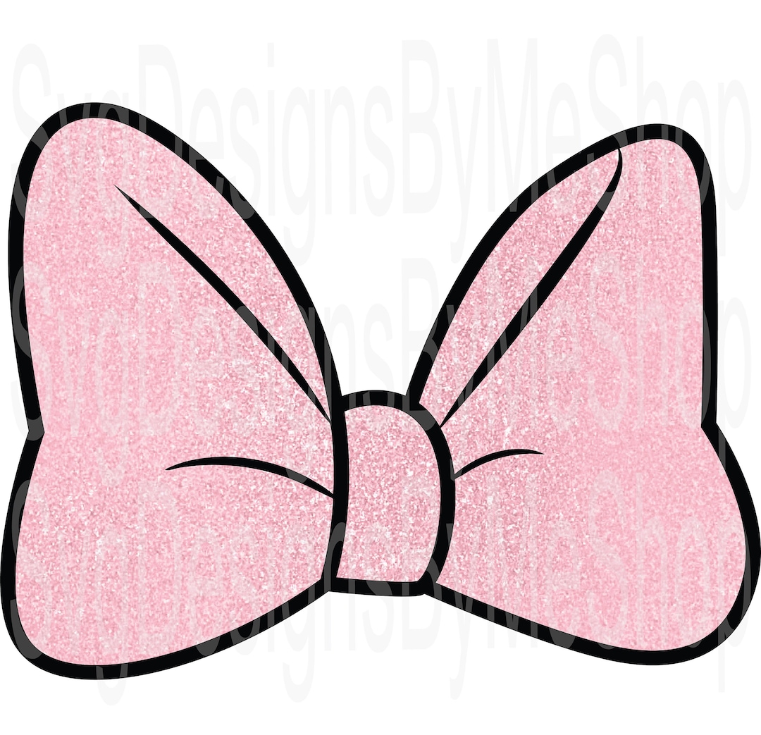 Pink Glitter Mouse Bow, Gold Mouse Bow, Mouse Bow Cut File, Minnie Bow ...
