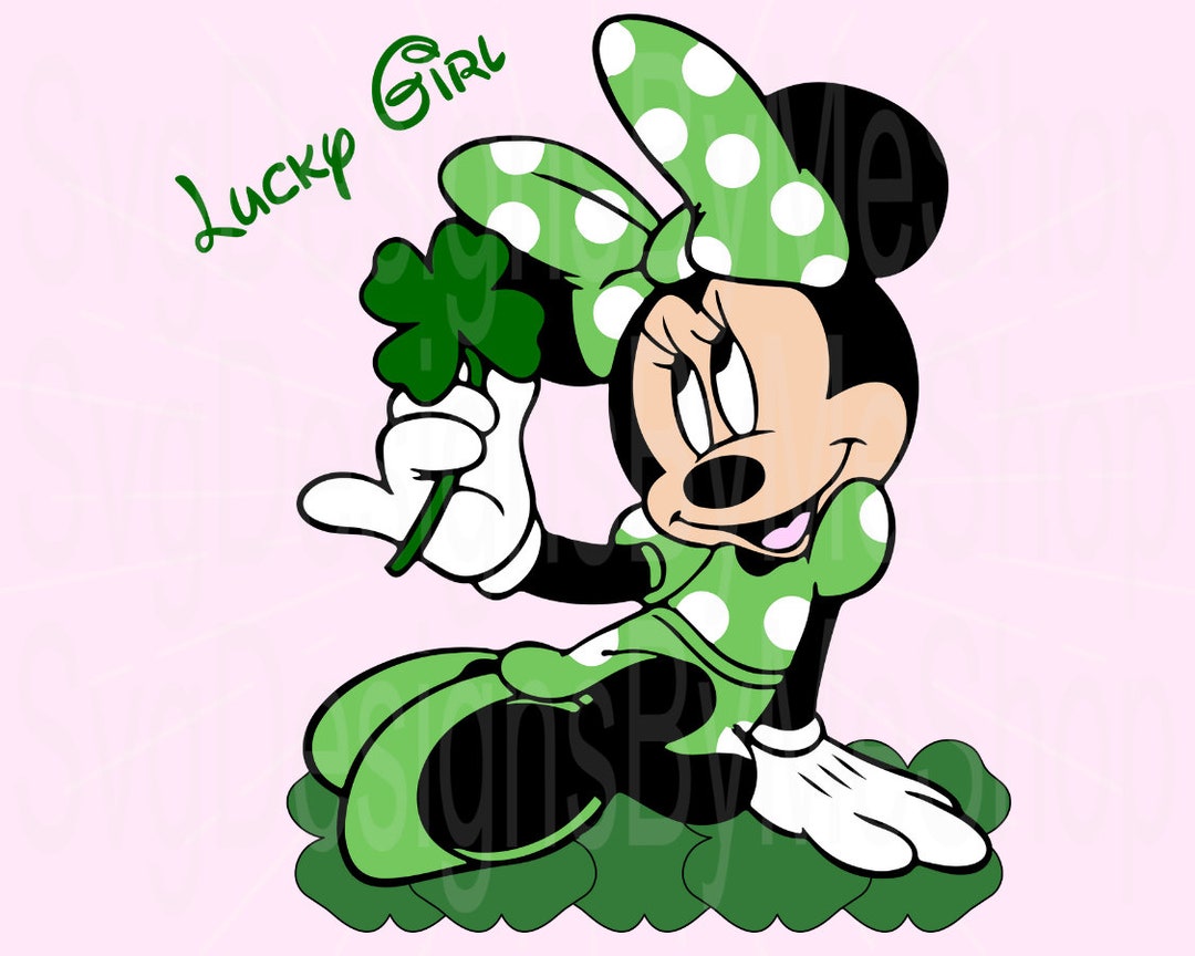 Lucky Minnie Mouse With Signature, Mouse With Bow, Minnie Digital ...