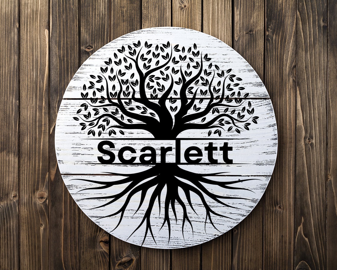 Family Tree Svg Tree of Life Monogram Svg Tree With Roots - Etsy