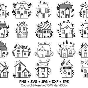 20 Little Home Svg Bundle House Svg Little House Outline - Etsy