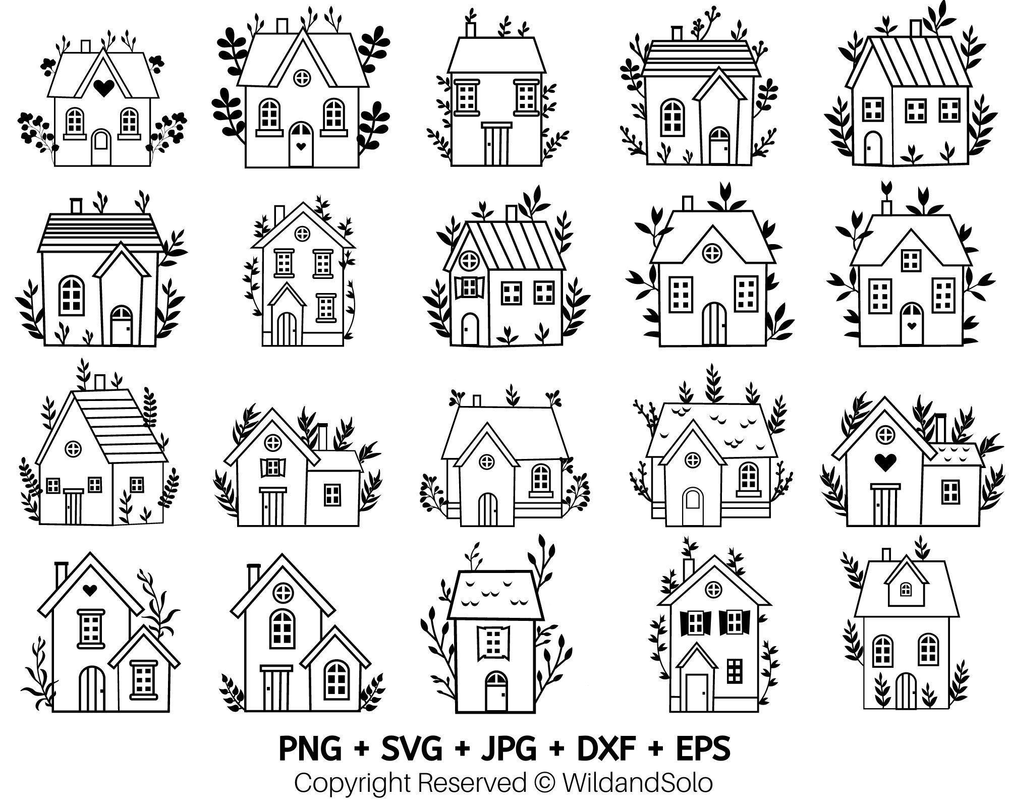20 Little Home Svg Bundle House Svg Little House Outline - Etsy Canada