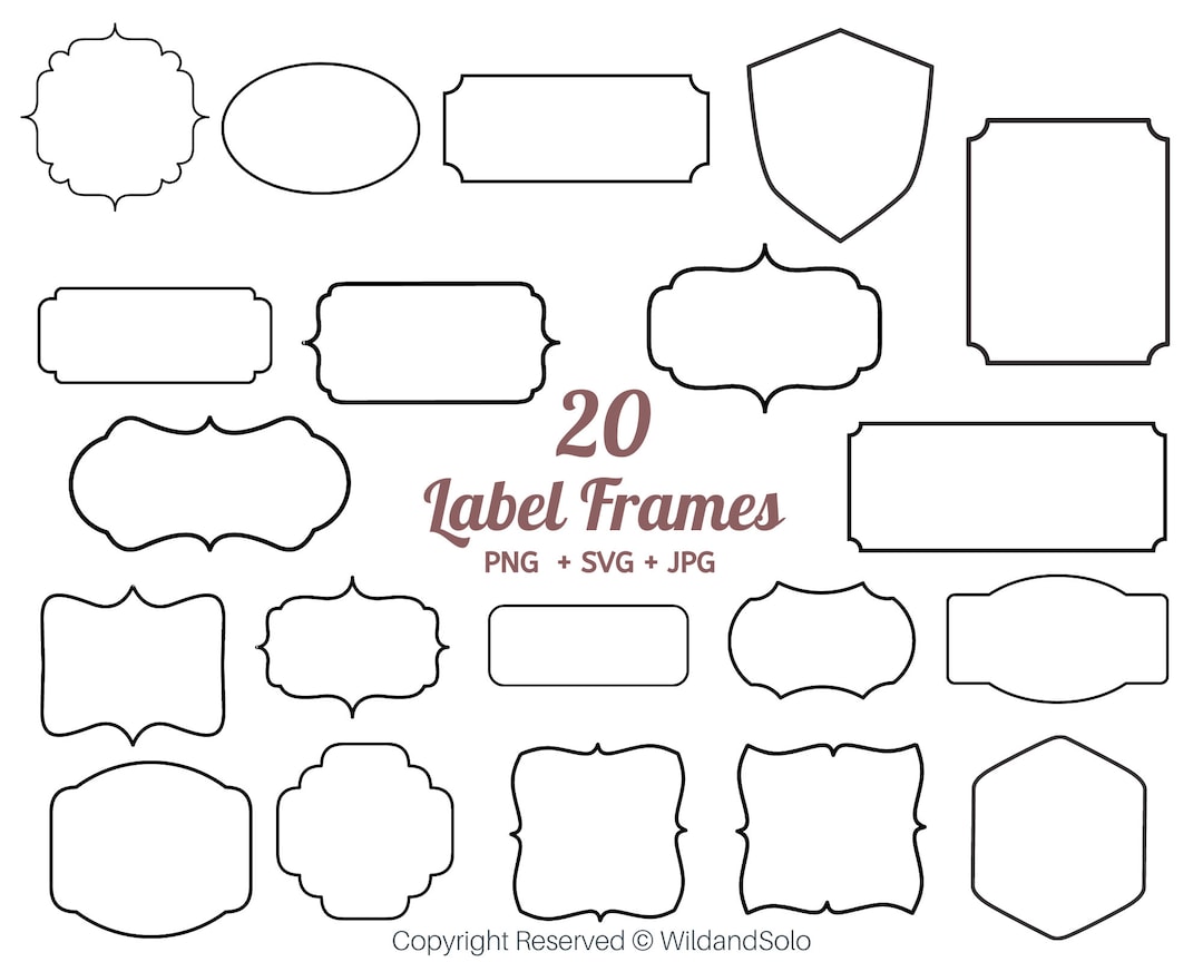 Étiquette cadres SVG formes Svg étiquette Svg Svg cadres - Etsy France