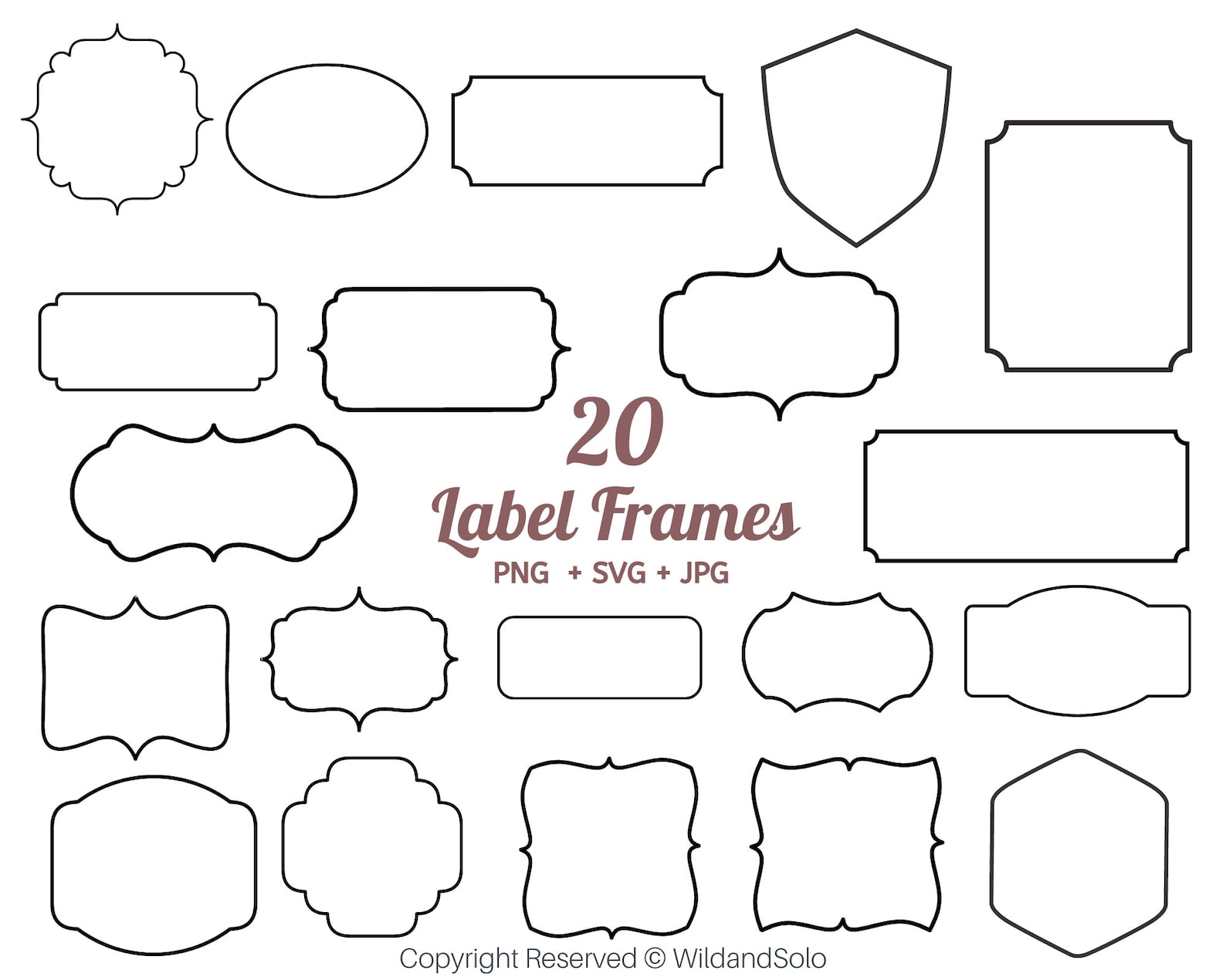 Label Frames SVG Shapes Svg Label Svg Vintage Frames Svg - Etsy