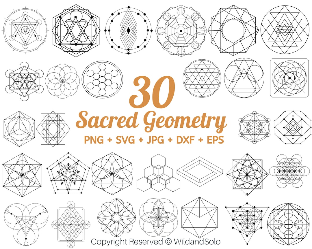 Sacred Geometry Svg Bundle, Minimalistic Svg, Tattoo Svg, Mandala Svg ...