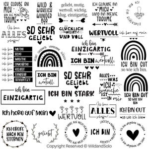 30 German Affirmation for Children Svg, Plotter File, German Sayings ...