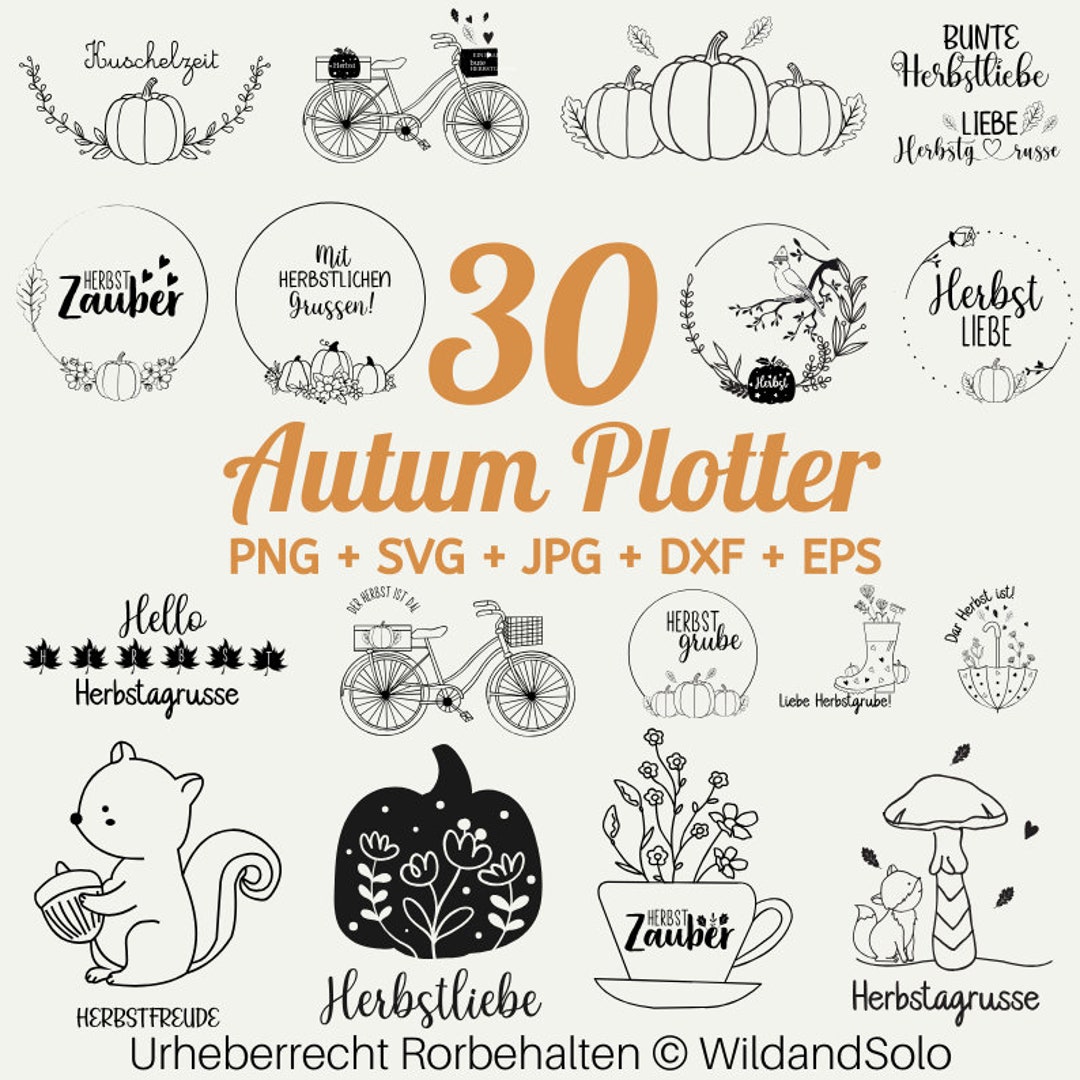 30 Herbst Plotterdatei Svg, Herbst Zuhause Svg, Herbst SVG, Kürbisspice Svg, Herbst Sprüche Svg ...