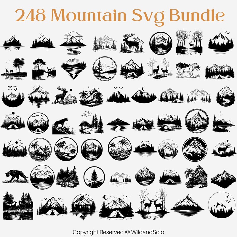 Mountain Svg - Etsy