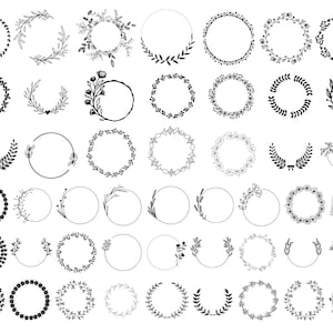 100+monogram Frame Svg Bundle, Floral Frame Svg, Wreath Frame Svg ...