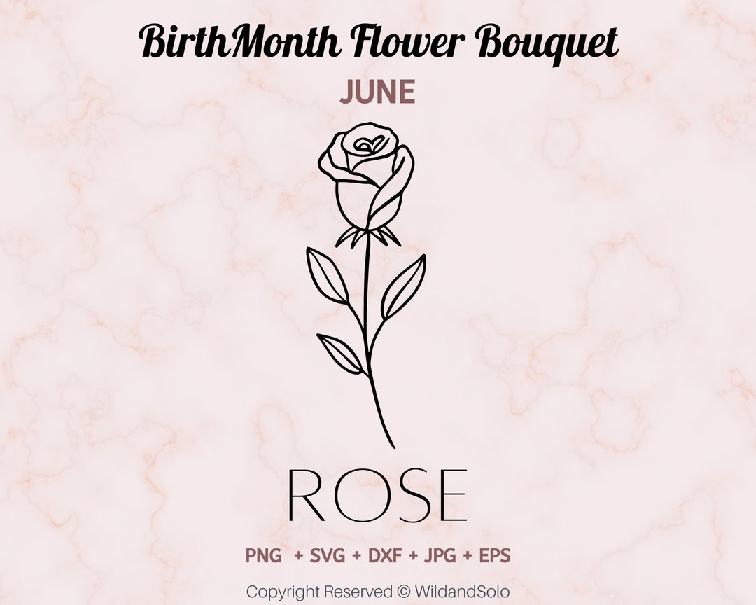 Birthmonth Svg , Flower Svg, Birth Flower Svg, Floral Svg, Botanical ...