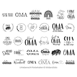 30 German Oma Plotter SVG Bundle, Liebe Oma Potter, Die Beste Oma SVG, Plotterdatei Oma, Split ...