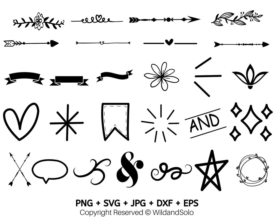 27 Swirl Svg Bundle, Swashes Svg, Swoosh Svg, Flourish Svg, Doodle ...