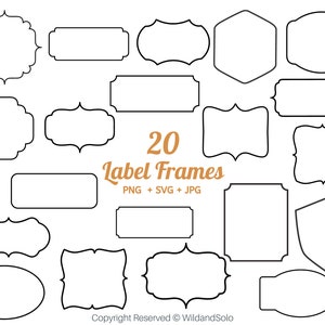 Label Frames SVG Transparent Background Label Svg Vintage - Etsy