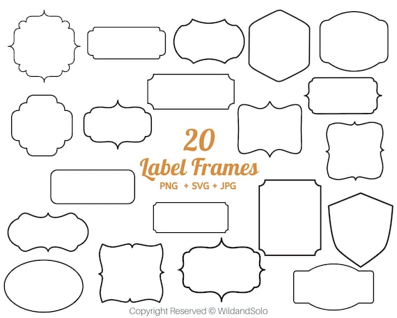 Label Frames SVG Transparent Background Label Svg Vintage - Etsy