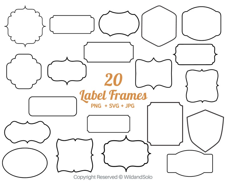 Label Frames SVG Transparent Background Label Svg Vintage - Etsy