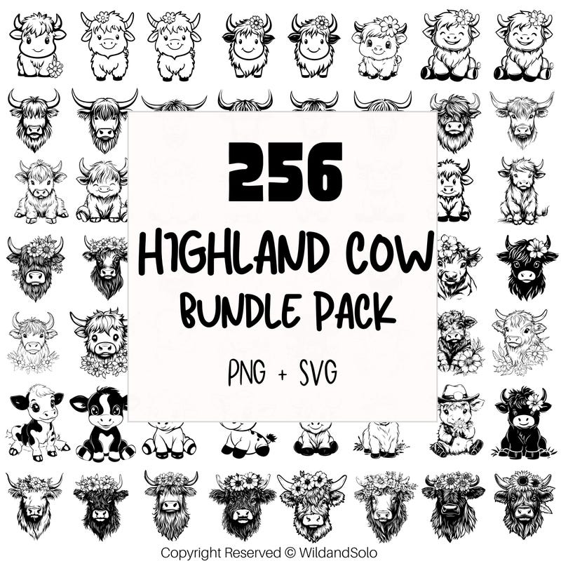 Highland Cow Picture Long - Etsy