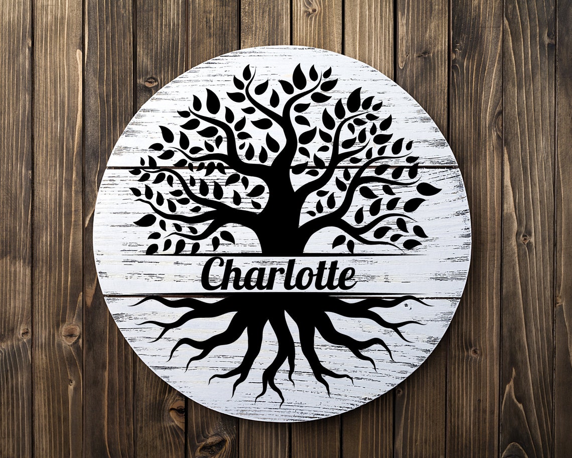 Tree of Life Monogram Svg Tree With Roots Svg Family Tree - Etsy