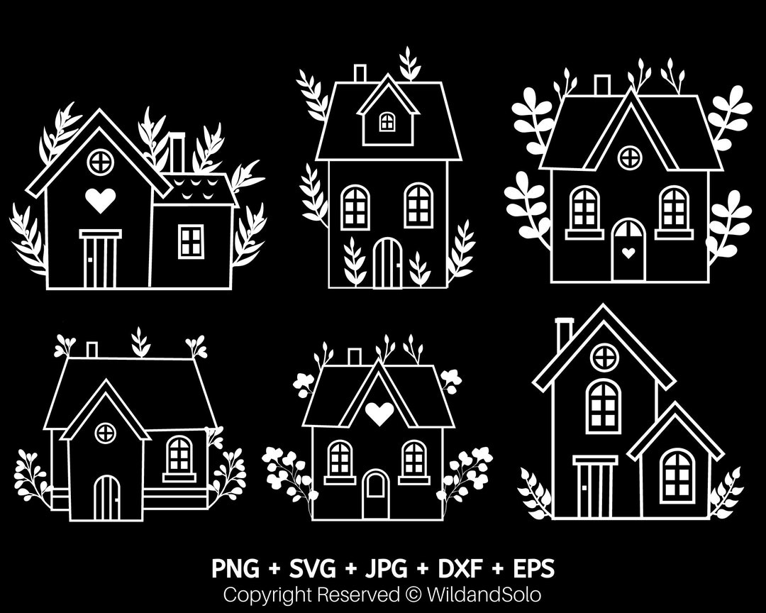06 Little Home Svg Bundle Little House Outline Svg House - Etsy
