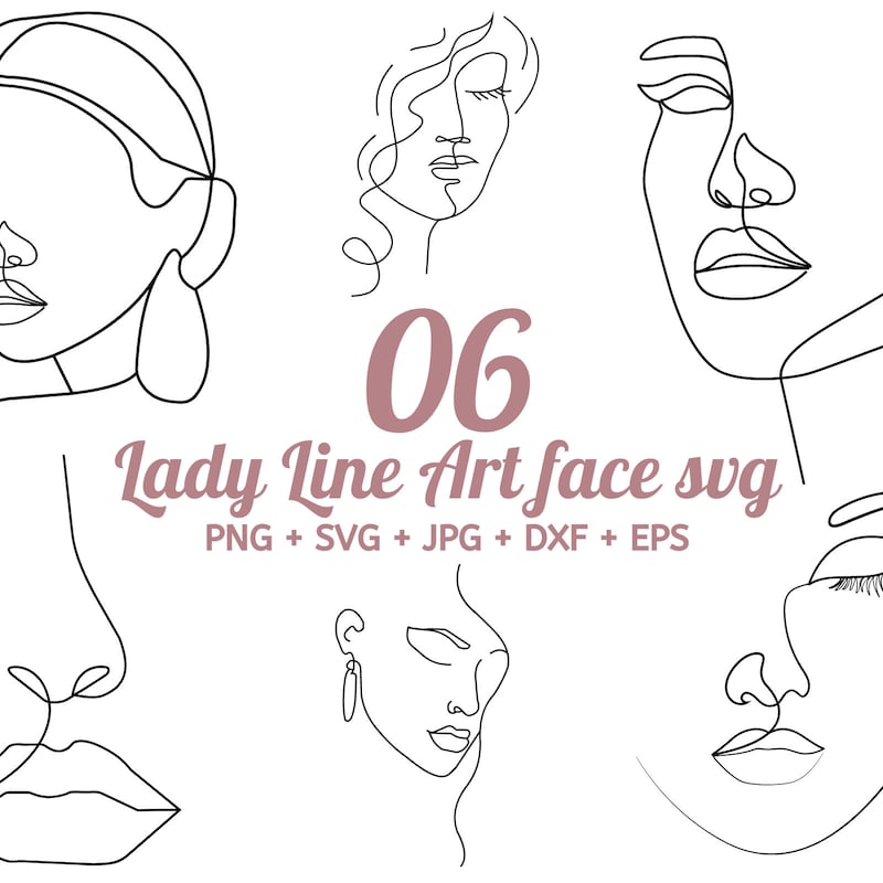 One Line Art Face - Etsy