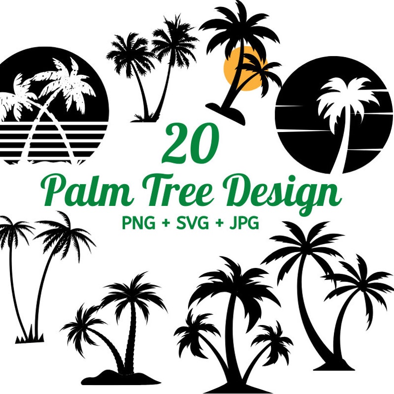 Palm Tree Sunset - Etsy