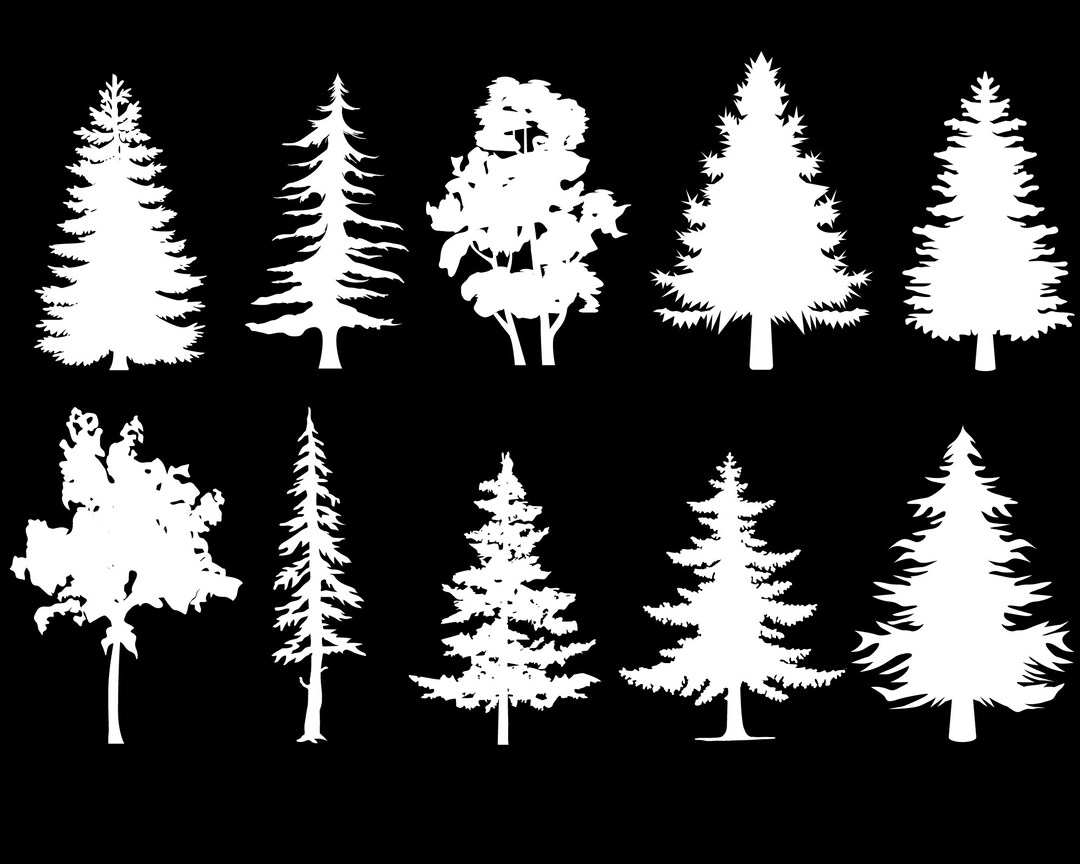 10 Tree Svg Bundle, Travel Svg, Landscape Svg, Trees Svg, Forest Svg ...