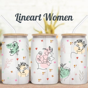 20oz Line Art Svg Bundle Line Art Svg Woman Flower Svg - Etsy