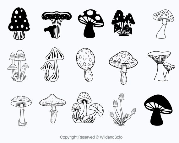 Mushroom Svg Cute Mushrooms Svg Floral Mushrooms Svg Magic - Etsy