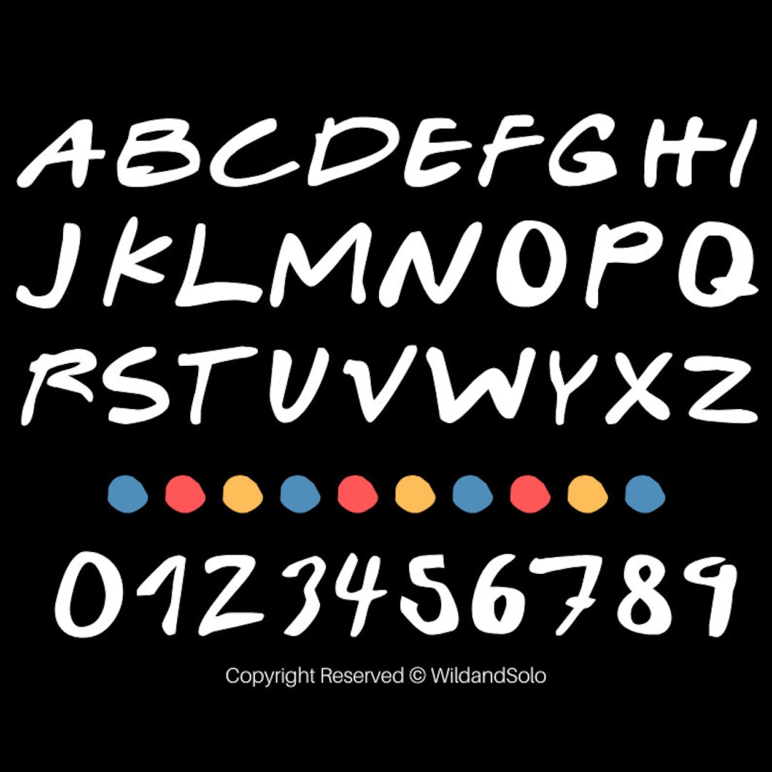 Friends Font SVG Bundle, Friendship Font Svg, Alphabet Letter, Friends ...