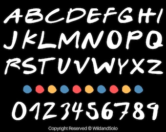 Inspired From Friends Friends Alphabet Svg/png/ai/dxf - Etsy