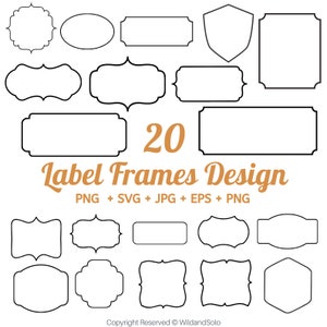 Frames SVG Tags SVG Label SVG Shapes Svg Frame & - Etsy Canada