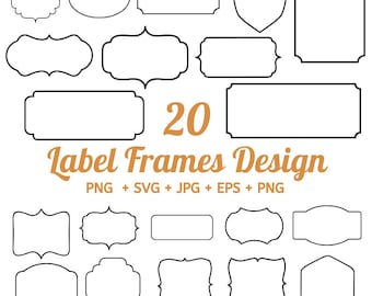 Line Rectangle Clip Art Labels Printable Labels Printable - Etsy Canada
