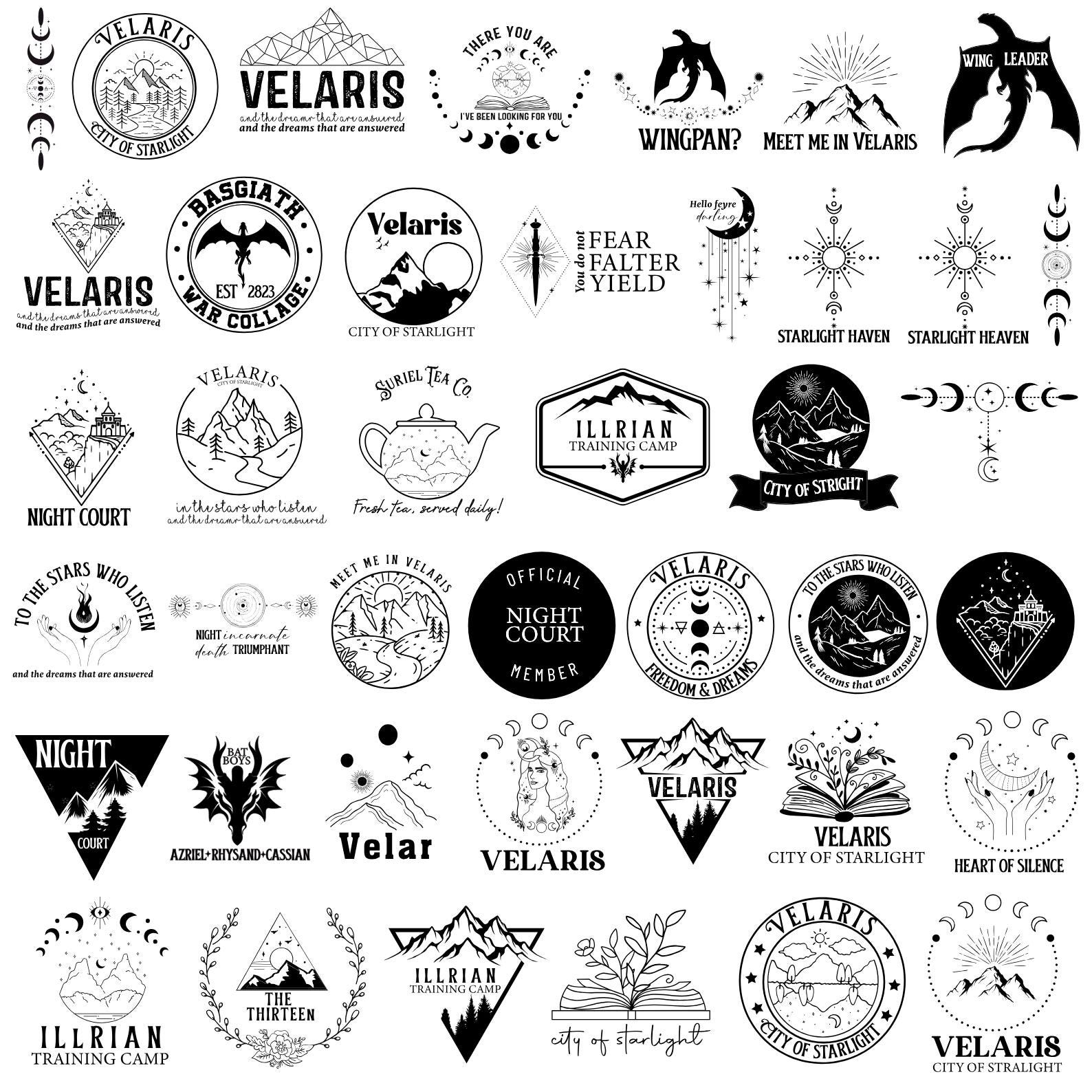 91 Acotar Velaris City Svg Bundle, Velaris City of Starlight ACOTAR ...