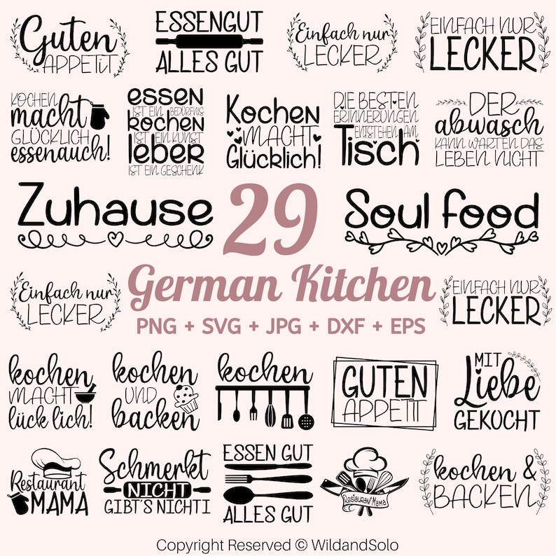 29 German Kitchen Svg Bundle, Küchendesigns Svg, Schneidebrett Svg ...