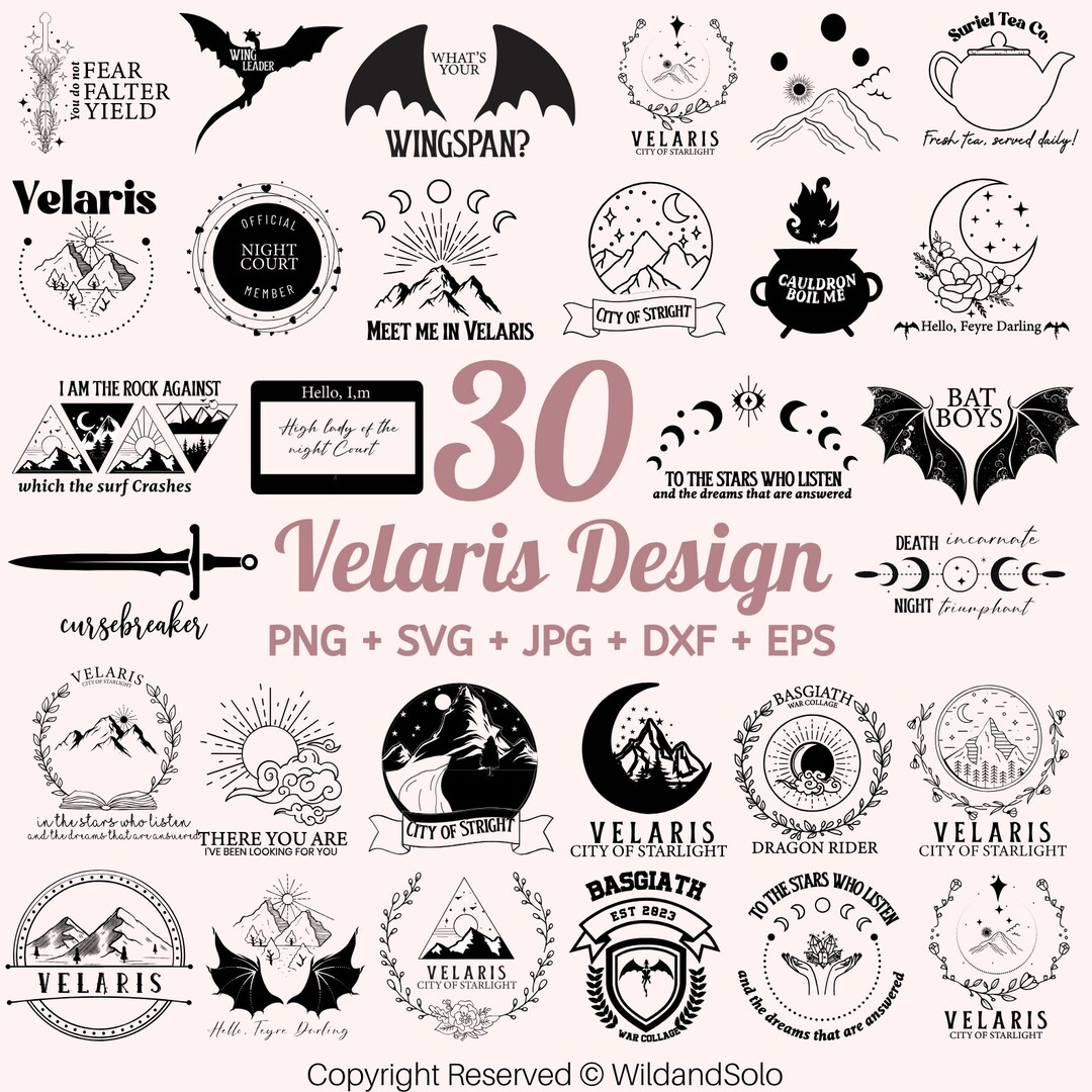 30 Velaris City of Starlight ACOTAR Svg Bundle, Court of Thorns and ...