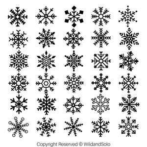 30 Snow Flakes Svg Bundle Christmas Snowflakes SVG Snow Svg - Etsy
