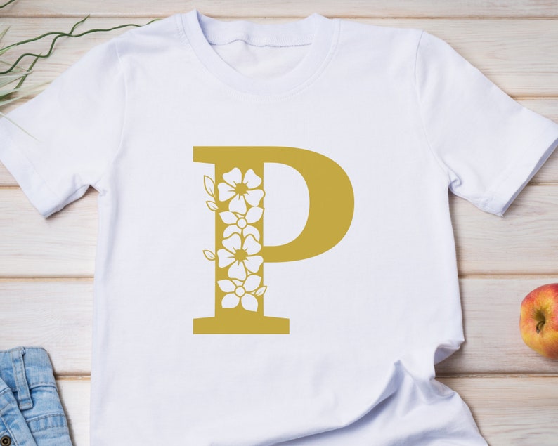 Floral Alphabet Svg Floral Letter Svg Initial Svg Floral - Etsy