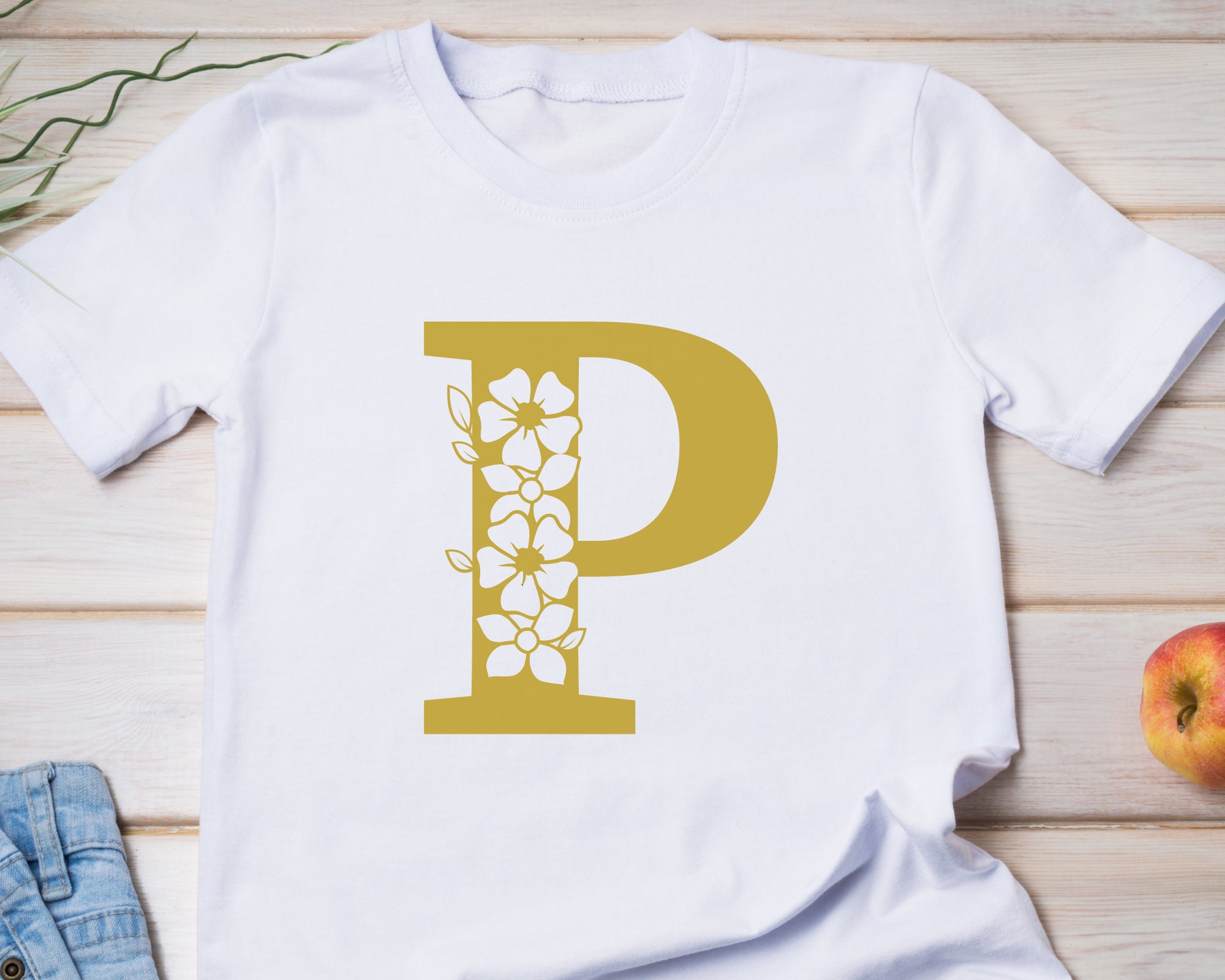 Floral Alphabet Svg Floral Letter Svg Initial Svg Floral - Etsy