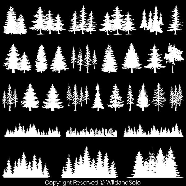 Tree Line Svg - Etsy