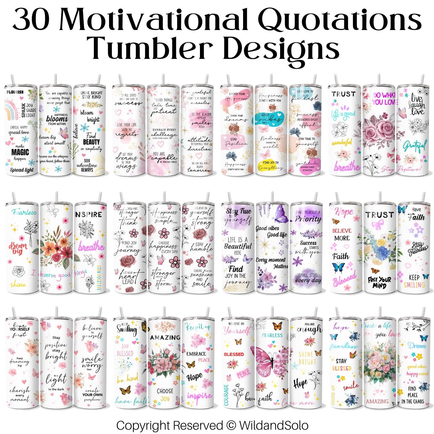 30 Tumbler Quotation Design,20 Oz Tumbler Design, Positive Quotes Png ...