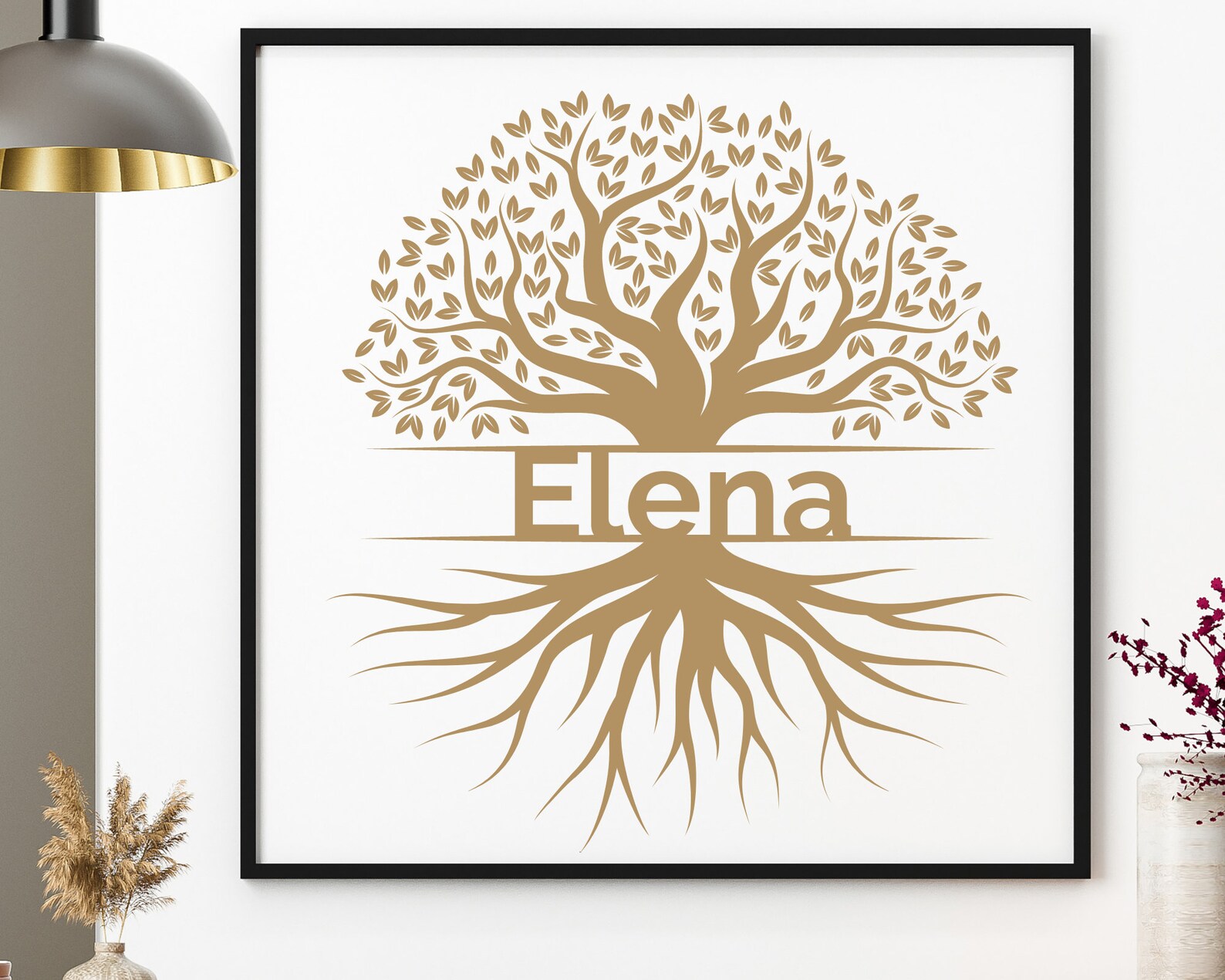 Family Tree Svg Tree of Life Monogram Svg Tree With Roots - Etsy