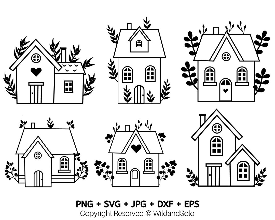 06 Little Home Svg Bundle, House Svg, Little House Outline Svg, Little ...