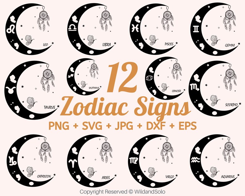 Zodiac Signs Svg Bundle Zodiac Symbols Svg Zodiac Nutrition - Etsy